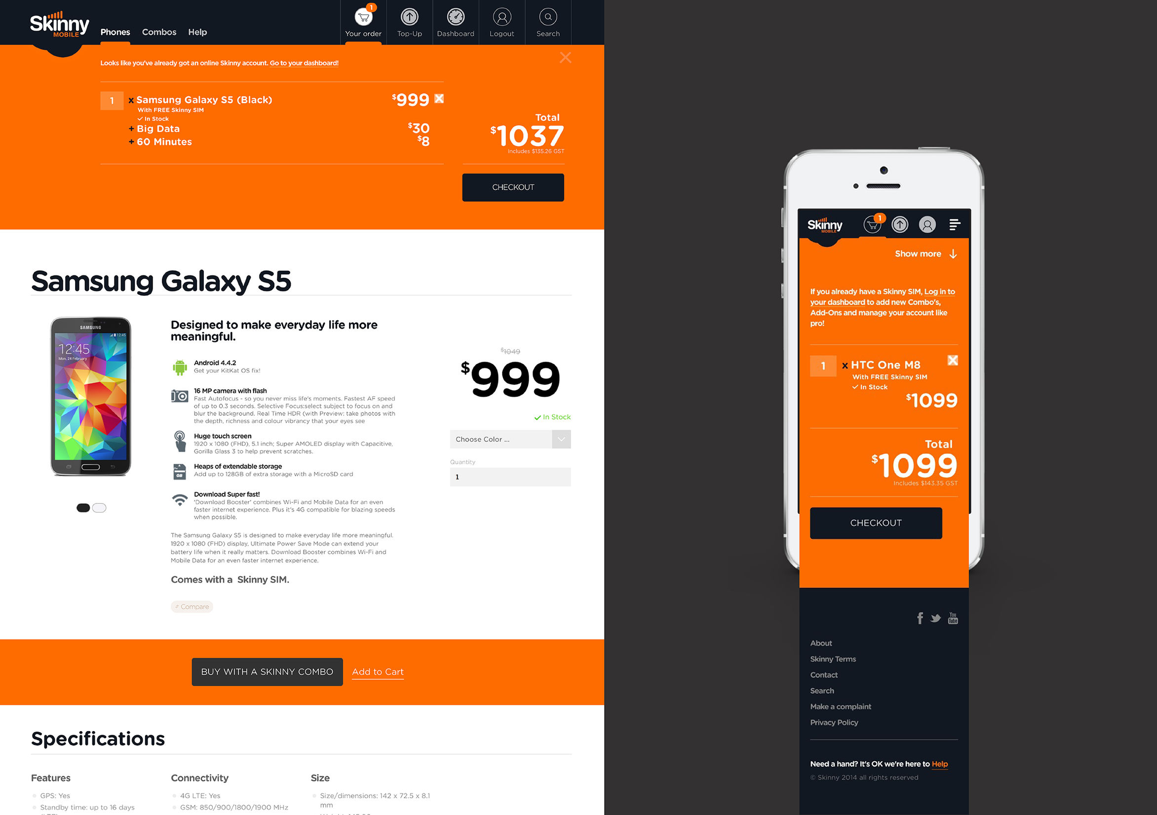 Skinny Mobile Website | Best Awards