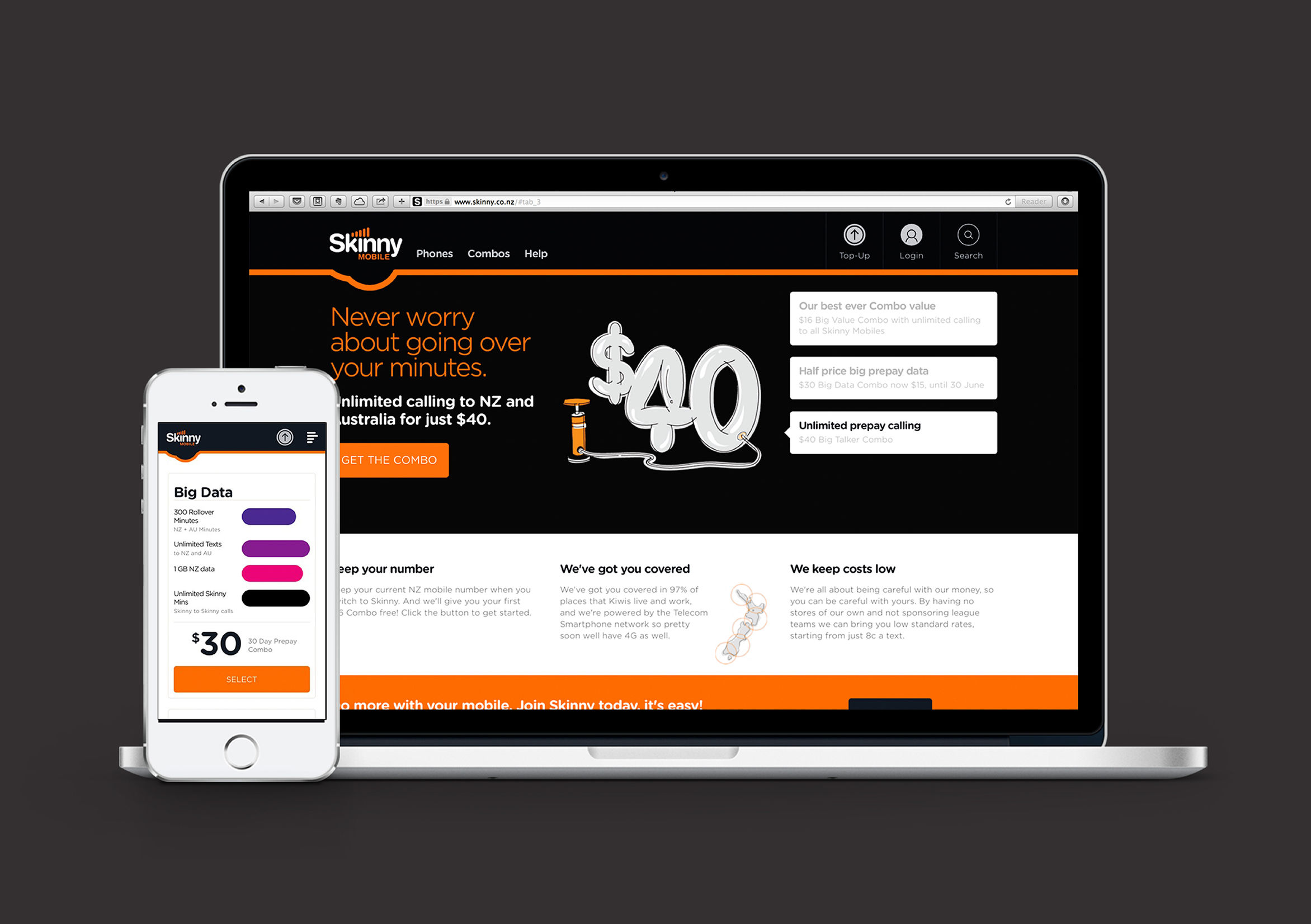 Skinny Mobile Website | Best Awards