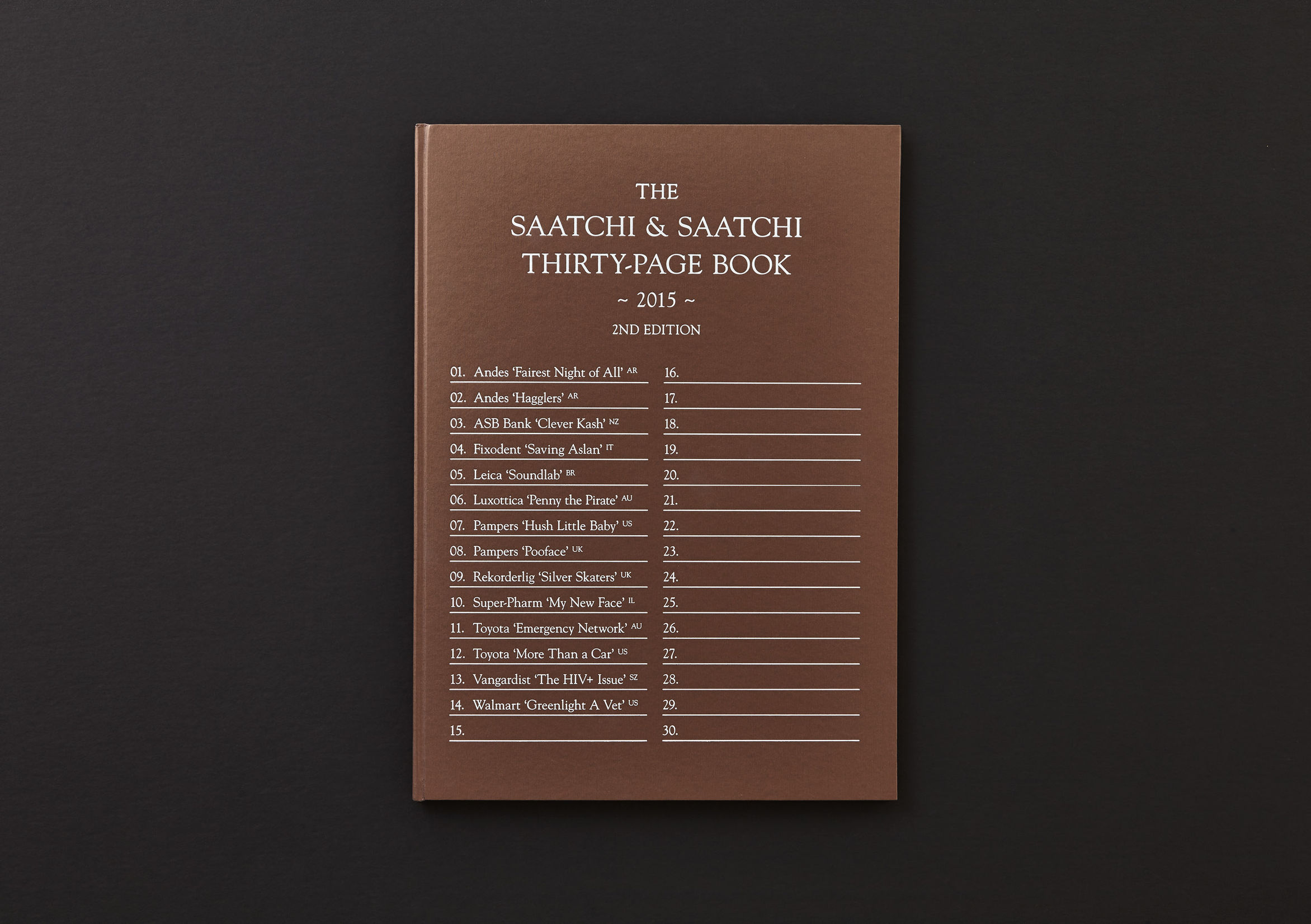 30 Page Book 2015 | Best Awards