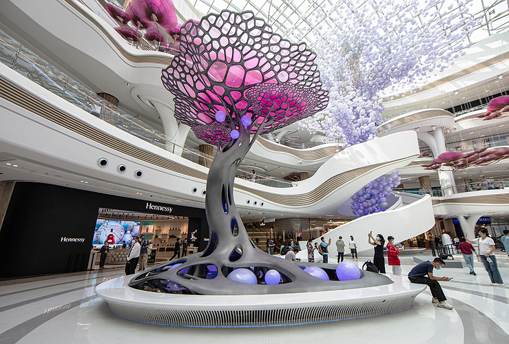 “Aura: The Forest at the Edge of the Sky” Atrium Installation, Haikou ...