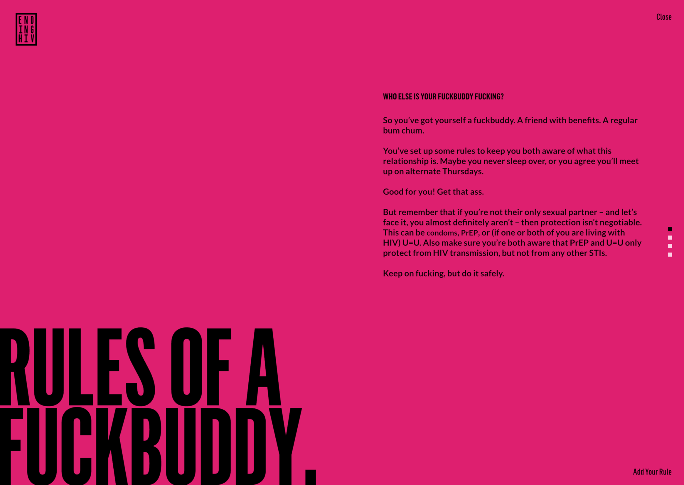RULES OF A FUCKBUDDY | Best Awards
