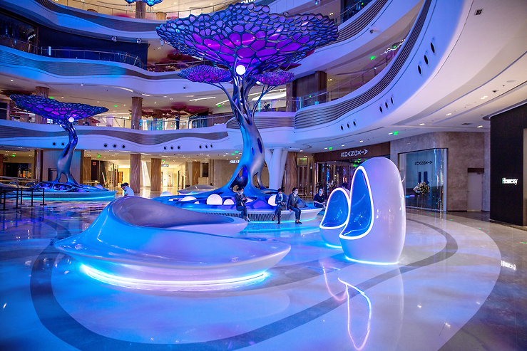 “Aura: The Forest at the Edge of the Sky” Atrium Installation, Haikou ...